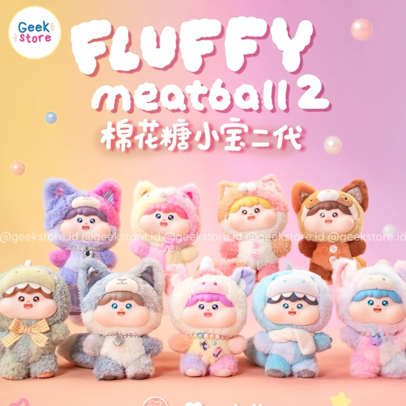 Jual [READY] 100% ORIGINAL Fluffy Meatball 2 Plush Keychain Series ...