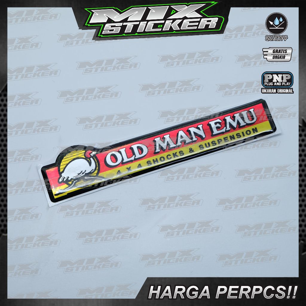 Jual emblem old man emu 4x4 / emblem timbul ome old man emu / stiker 3d ...