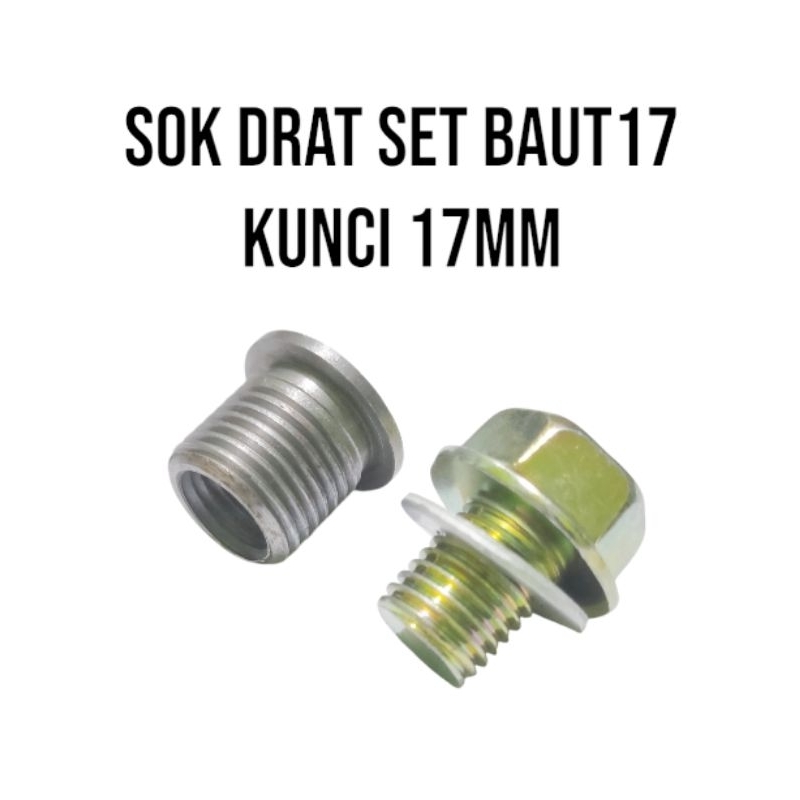 Jual Sokdrat sok drat baut oli motor baut 22 ke baut 17 . Boshdrat bosh ...