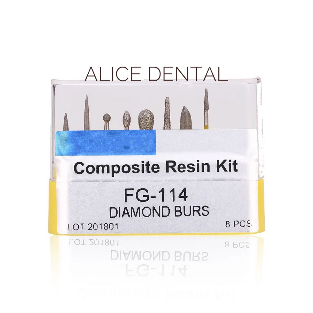 Jual FG-114 FG114 FG 114 diamond bur composite resin kit bur poles kuning set bur set fine ...