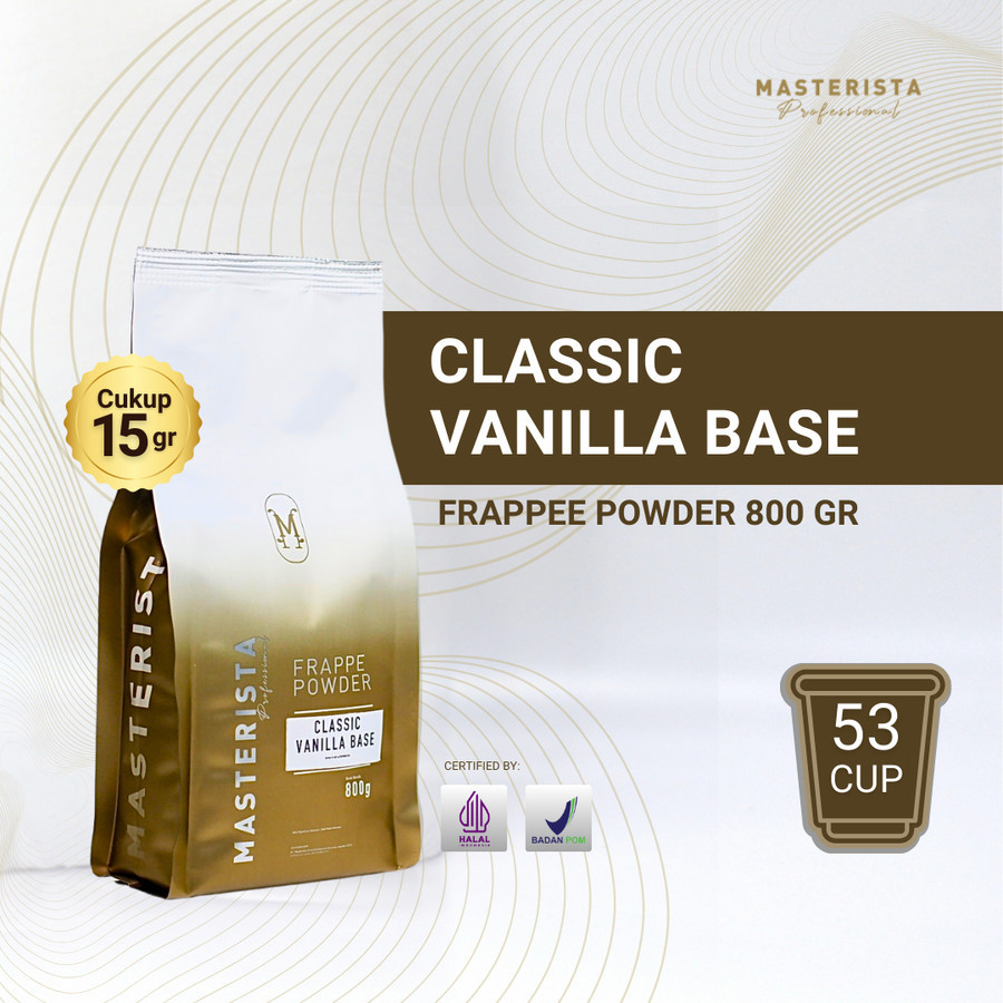 Jual Masterista Frappe Powder Bubuk Minuman Classic Vanilla Base 800 gr ...