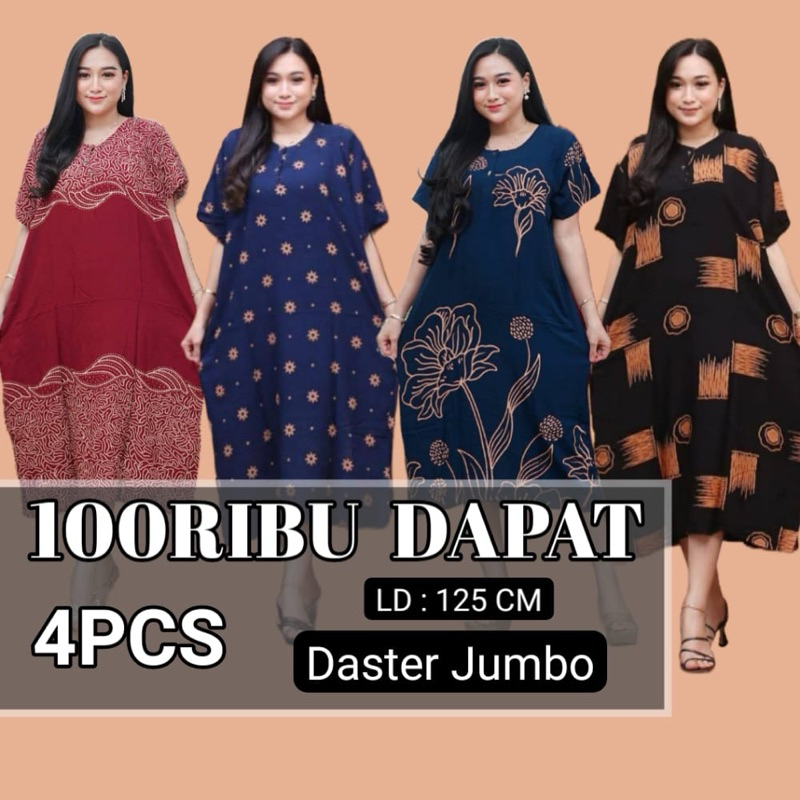 Jual Daster 100 Dapat 4 Pcs || Daster Jumbo Busui Kekinian kancing ...