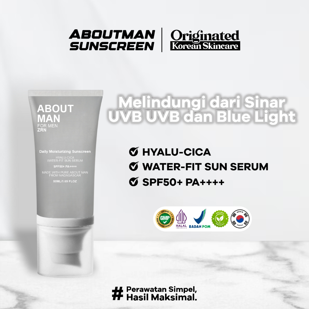 Jual About Man for Men Sunscreen Centella Hyalu-Cica Water-Fit Sun ...