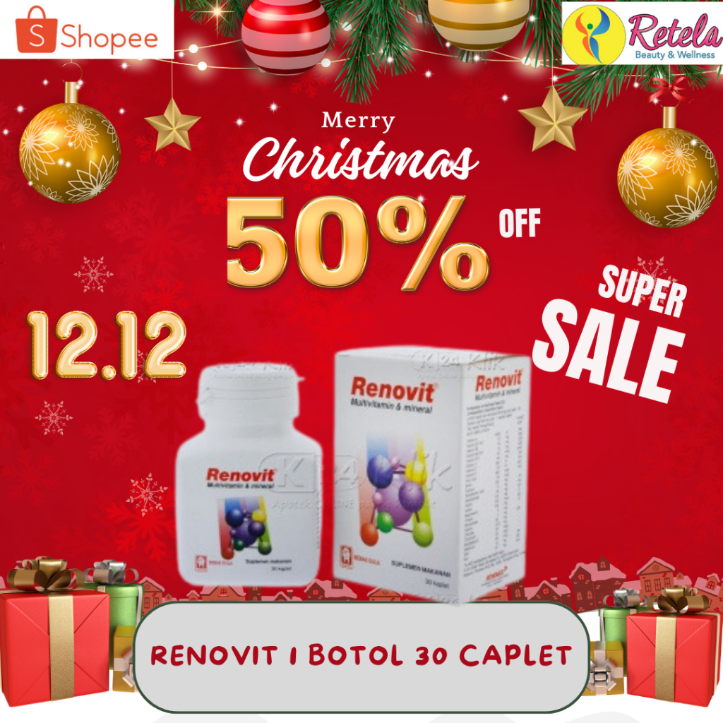Jual Renovit Botol Isi 30 Kaplet/ Multivitamin | Shopee Indonesia