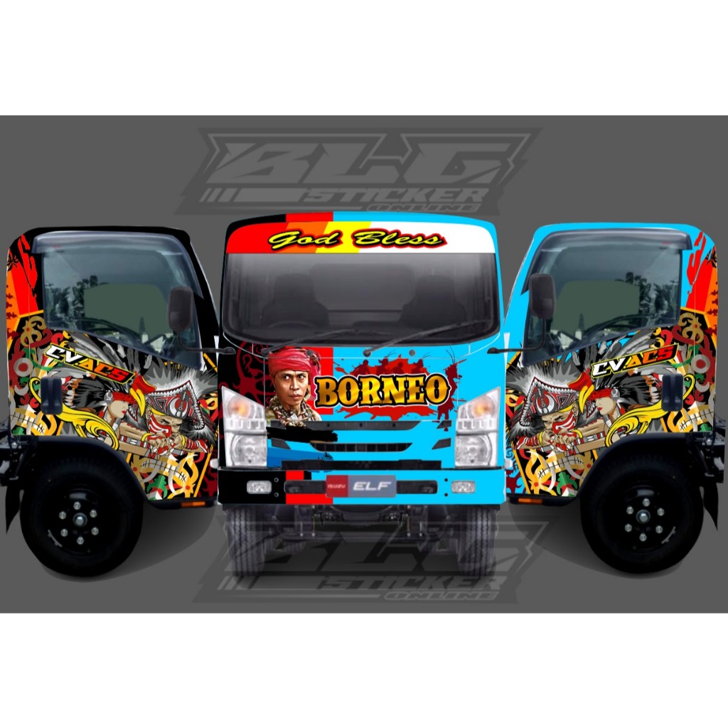 Jual STIKER FULL KABIN TRUCK ISUZU ELF NMR71 GIGA DECAL PRINT VARIASI ...