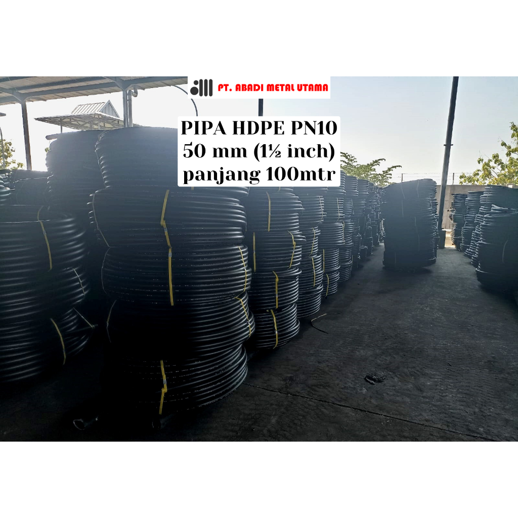 Jual Pipa HDPE PN 10 50 mm (1 ½ inch) panjang 100 meter | Shopee Indonesia