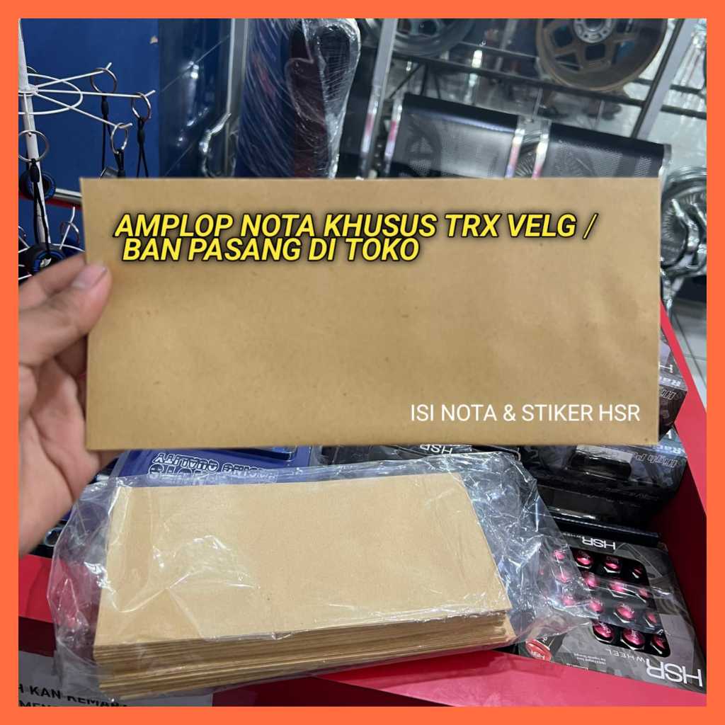 Jual Amplop Nota Khusus transaksi Velg dan Ban Pasang Di toko | Shopee ...