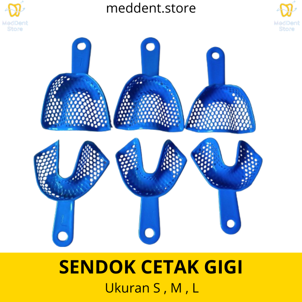 Jual Meddent - Sendok Cetak Gigi Palsu Besi Dental Impression Trays | Shopee Indonesia