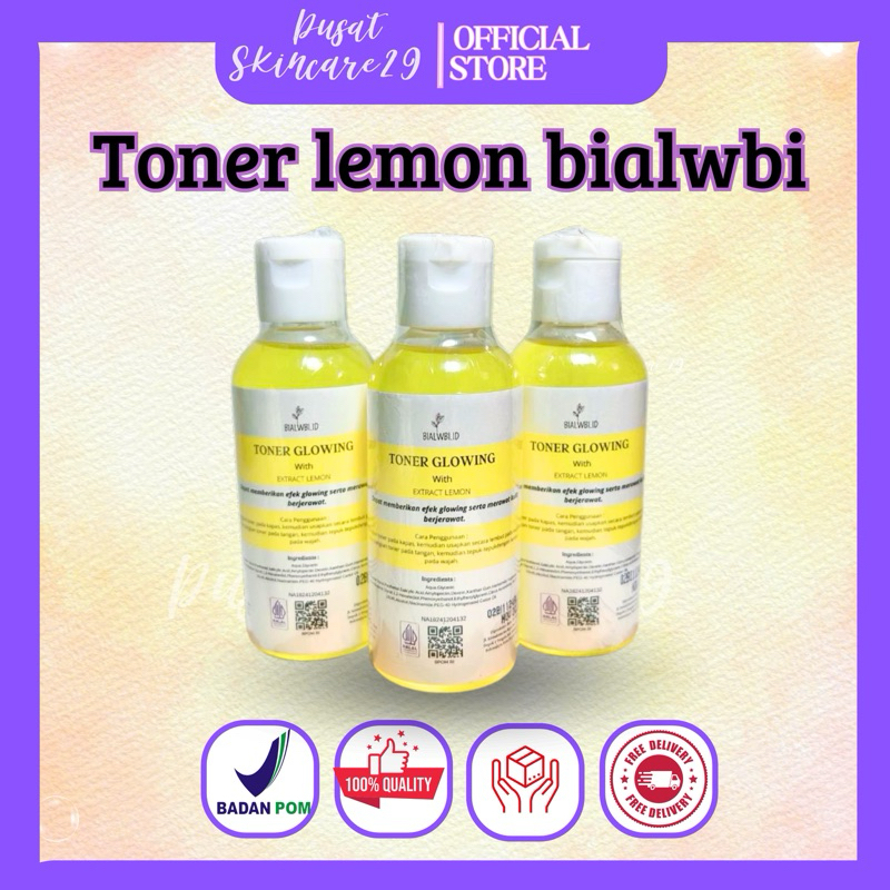 Jual [DAPAT 3PCS] TONER GLOWING EXTRA LEMON BIALWBI ORIGINAL | Shopee ...