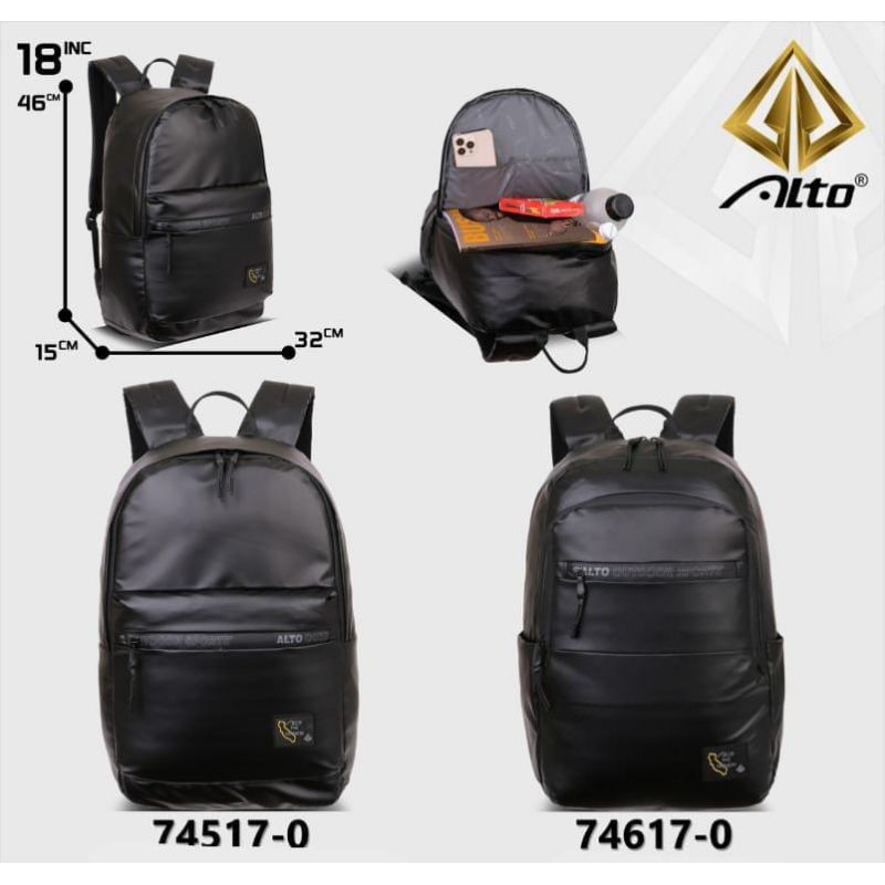 Jual Tas Ransel Backpack Laptop Alto Hitam Bahan Balon[Anti Air ...