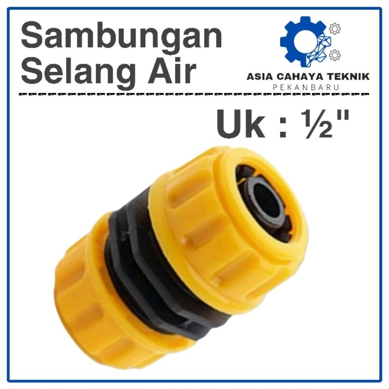 Jual Connector Sambungan Selang Air Konektor Quick Hose Joint 1/2" 1/2 ...