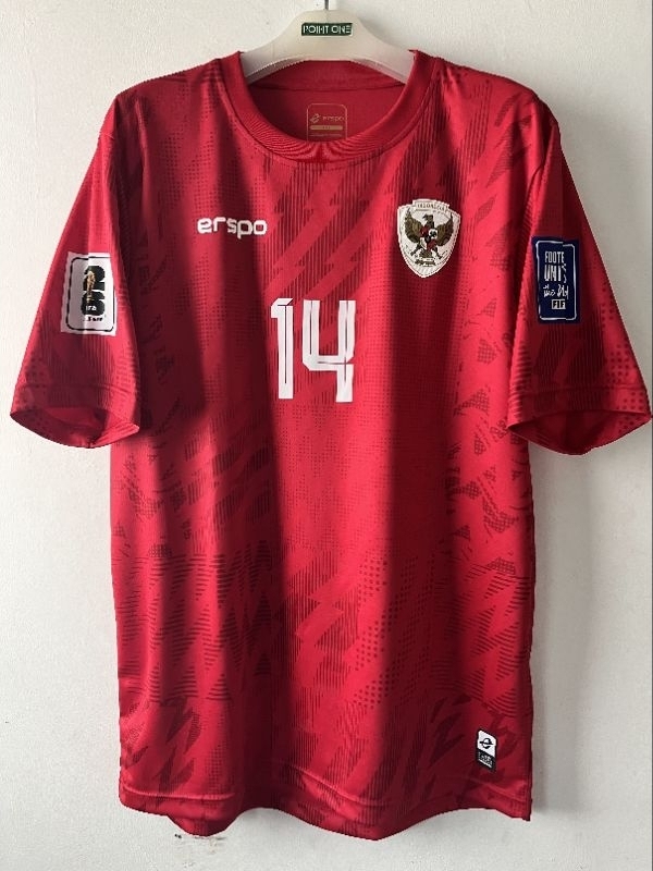 Jual JERSEY TIMNAS INDONESIA ERSPO SV SUPPORTER VERSION HOME 2024 (NNS Eliano Reijnders 14 ...