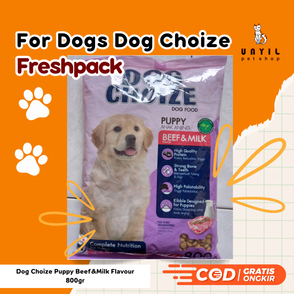 Jual Pakan Anjing Dog Choize Puppy Beef & Milk Flavour 800gr | Shopee ...