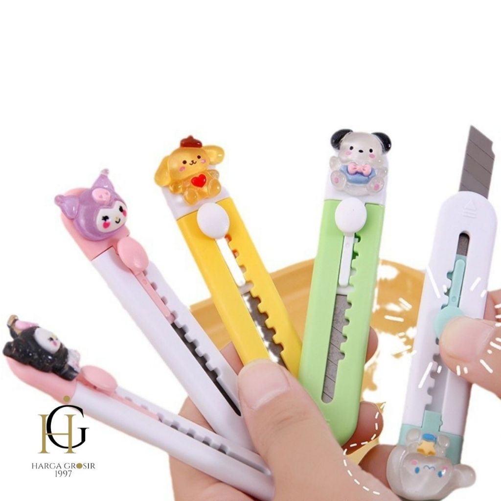 Jual CUTTER MINI PANJANG SANRIO PISAU KECIL PERLENGKAPAN SEKOLAH DAN ...