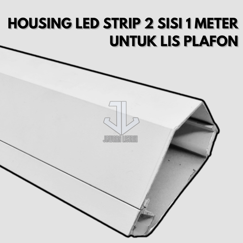 Jual HOUSING COVER LED STRIP ALUMINIUM 2 SISI LAMPU MODEL PROFIL ...