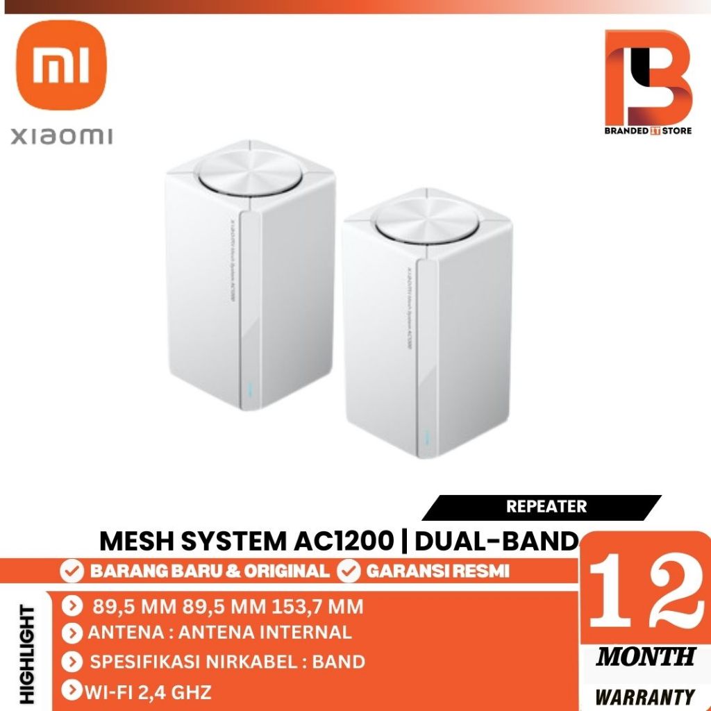 Jual XIAOMI MESH SYSTEM AC1200 | DUAL-BAND 2,4 GHZ DAN 5 GHZ 1200 MBPS | Shopee Indonesia