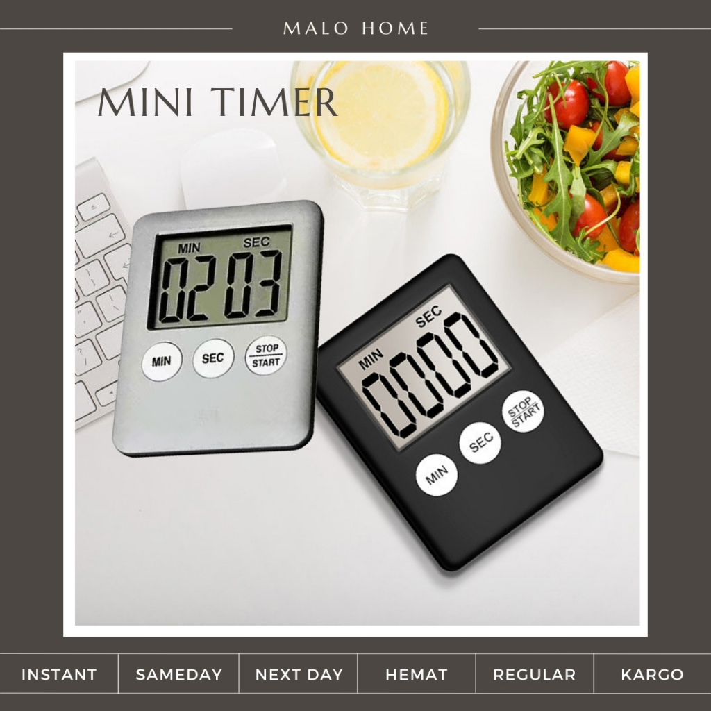Jual MALOHOME - Mini Timer Digital Alarm Minimalis Stopwatch Time ...