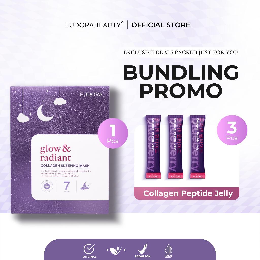 Jual BUNDLING Collagen Sleeping Mask (box) + Collagen Peptide Jelly (3 ...