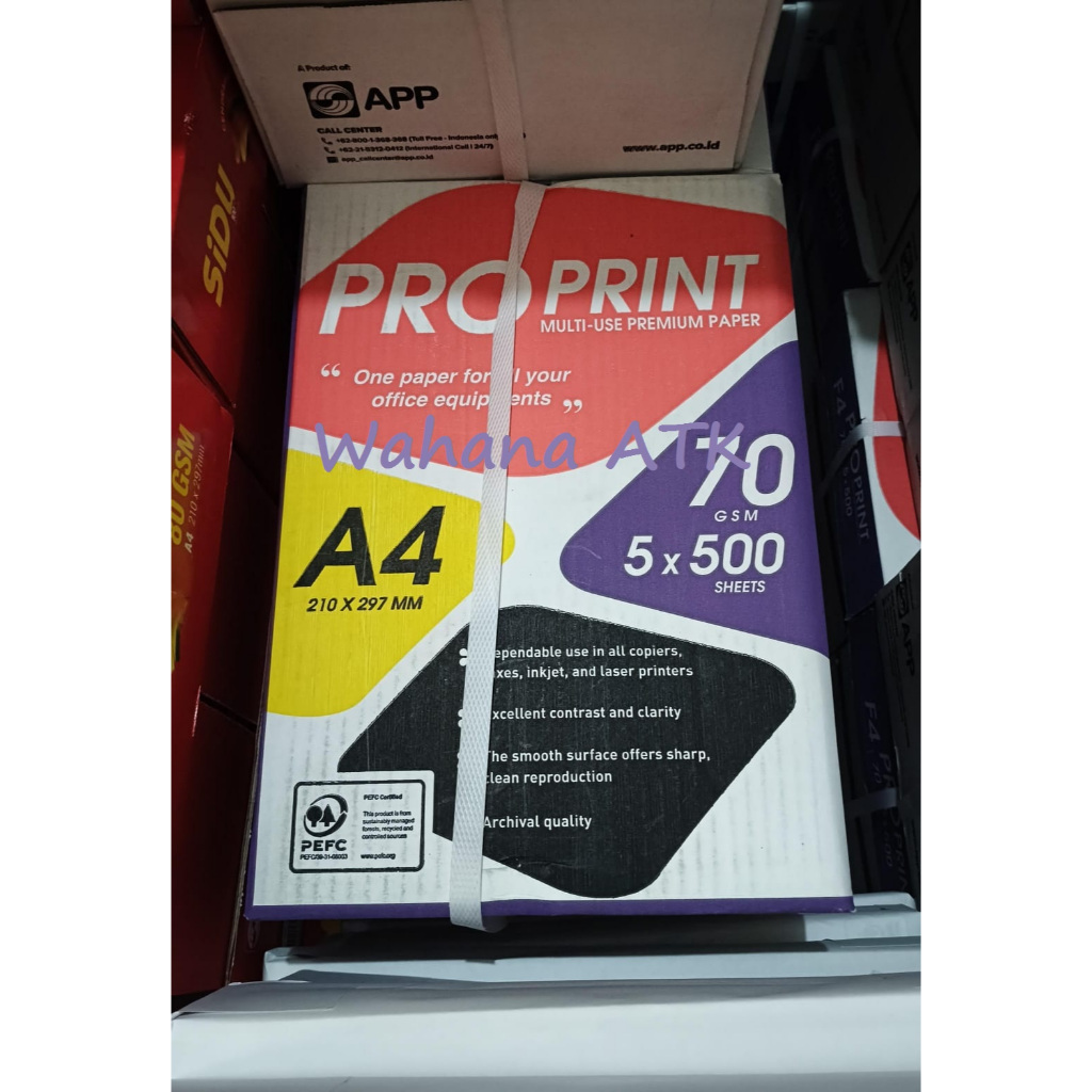 Jual Kertas hvs A4 70 gsm Pro Print - 1 rim | Shopee Indonesia