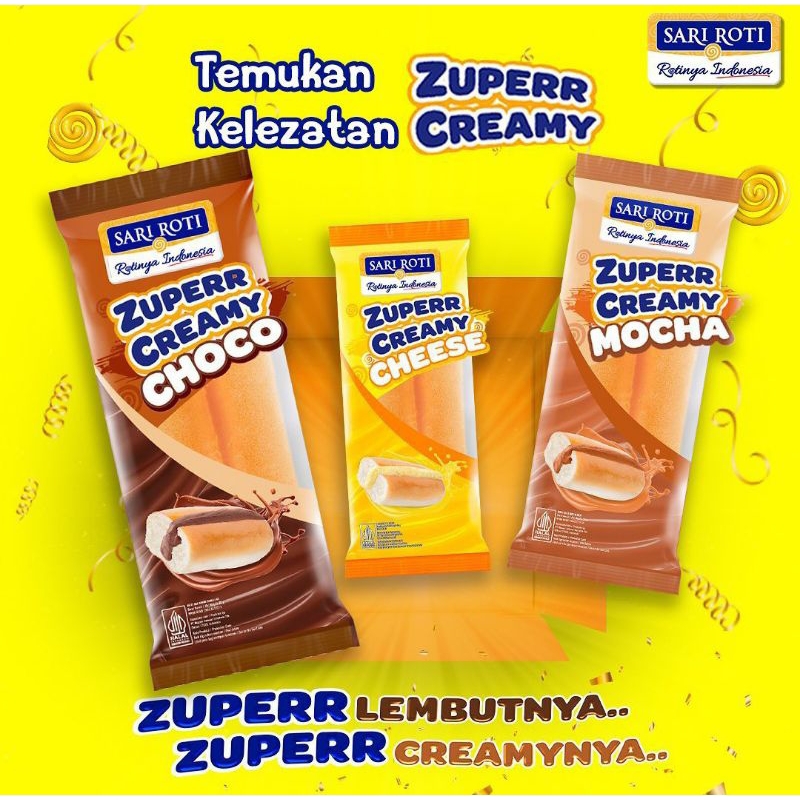 Jual SARI ROTI | Zuperr Creamy CHOCO, CHEESE & MOCHA | Shopee Indonesia
