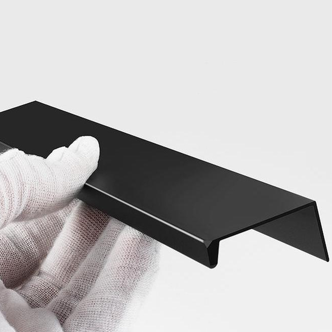 Jual Handle Tipis Drawer Pull Invisible Black Satin hitam matte profile ...