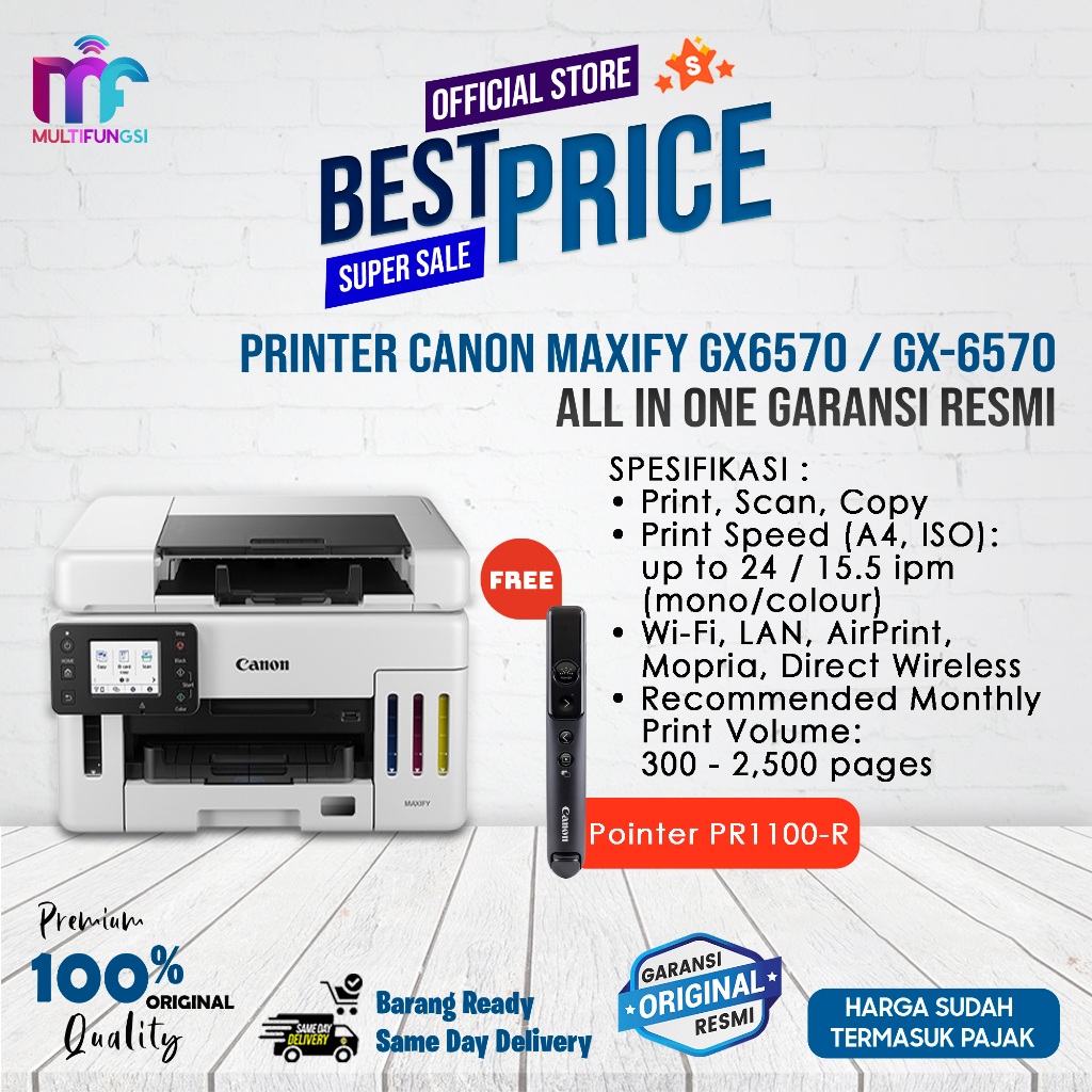Jual Printer Canon MAXIFY GX6570 / GX-6570 All In One Garansi Resmi ...