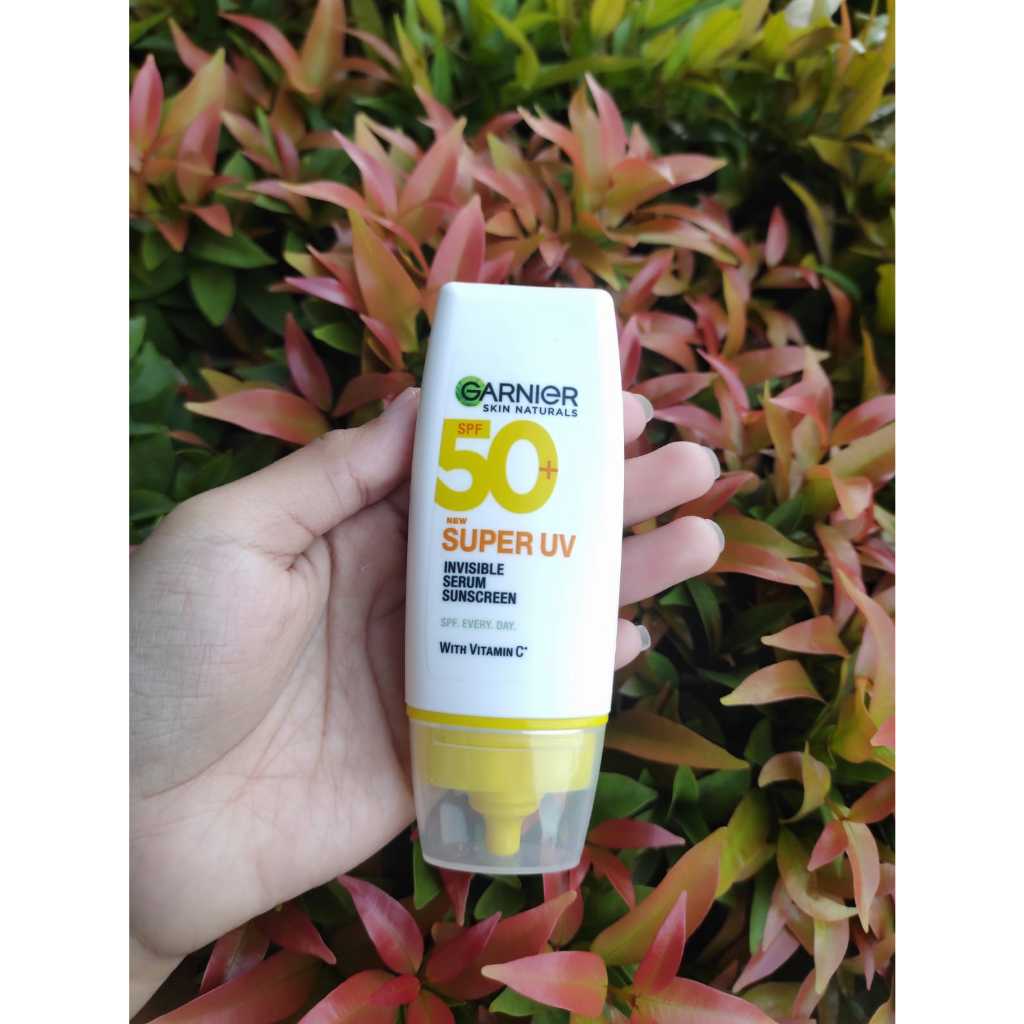 Jual Garnier Super UV Invisible Serum Sunscreen SPF 50+ PA++++ Vitamin C Skin Care - 30ml ...