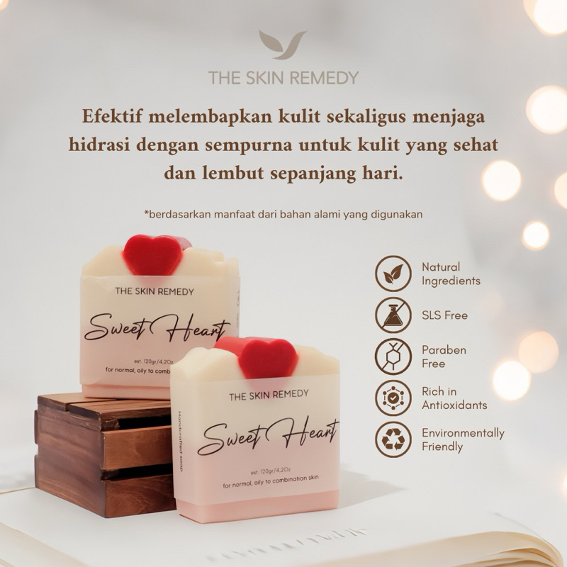 Jual THE SKIN REMEDY Sweet Heart Natural Soap Bar 120gr - Kulit Normal ...