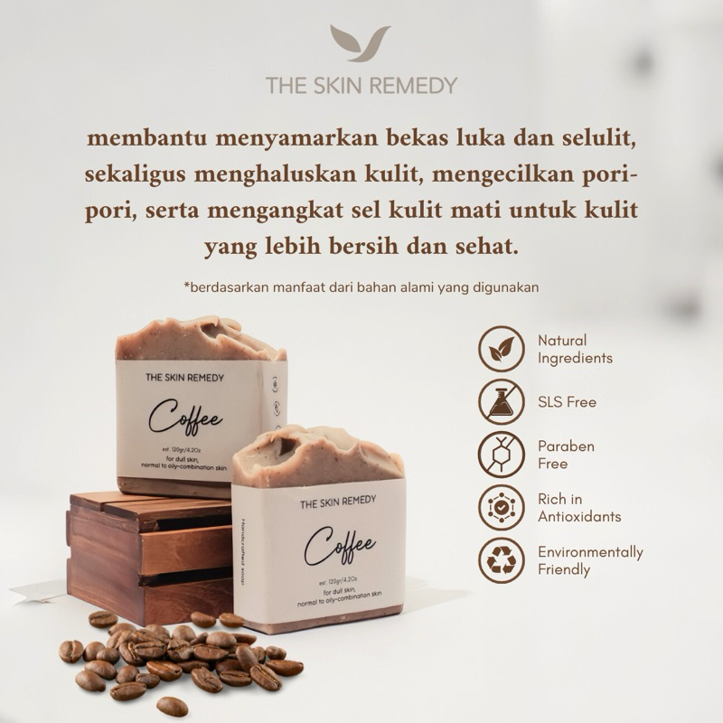 Jual THE SKIN REMEDY Coffee Natural Soap Bar 120gr - Kulit Normal Non ...