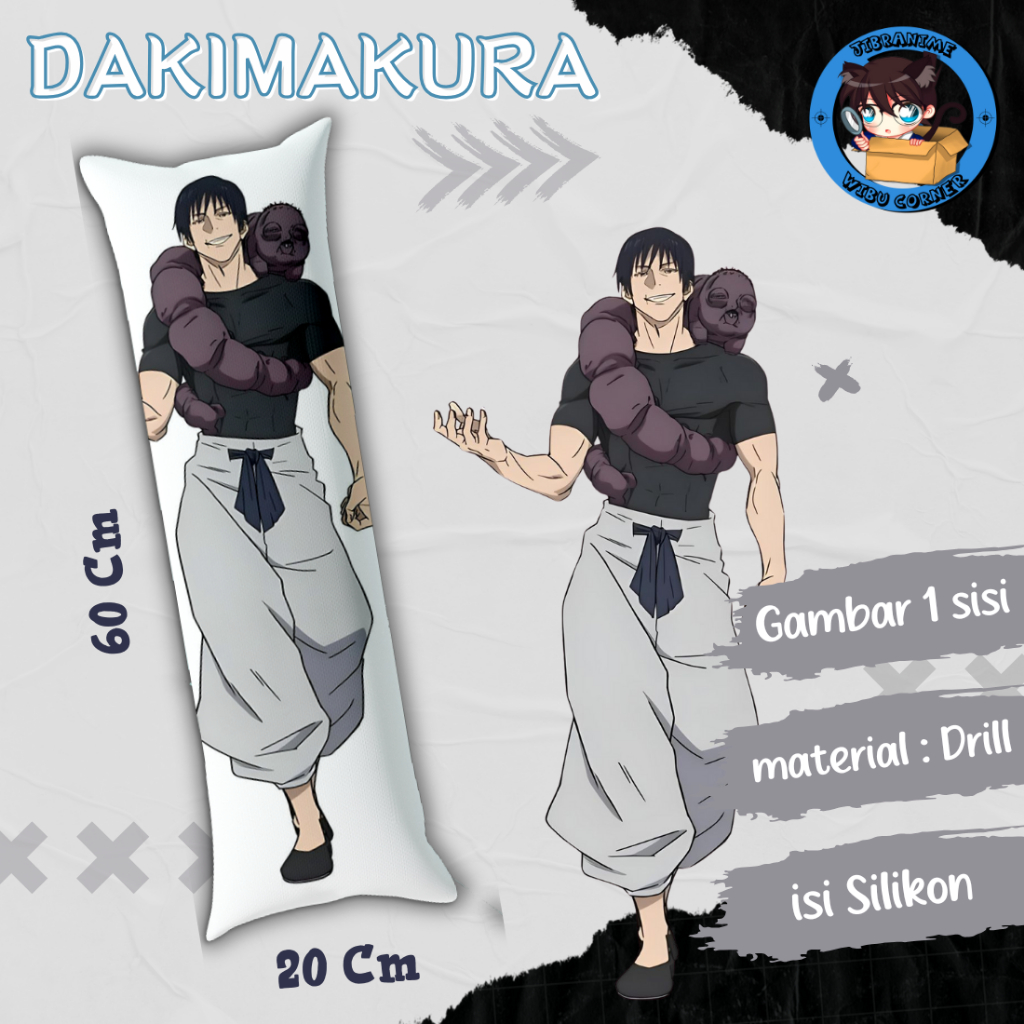 Jual dakimakura / guling anime Toji jujutsu kaisen 60x20 cm sudah is ...