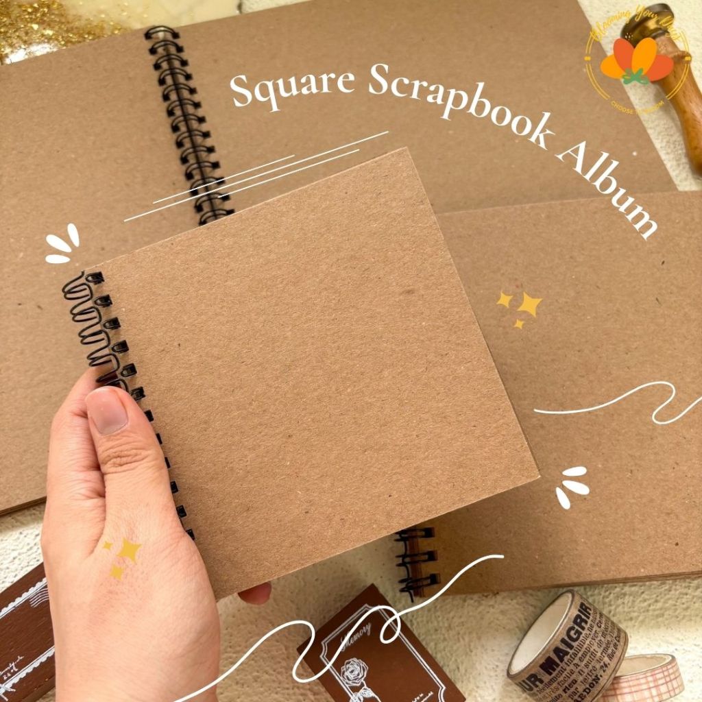 Jual SCRAPBOOK Album Square Scrapbook Kotak POLOS scrapbook album buku ...