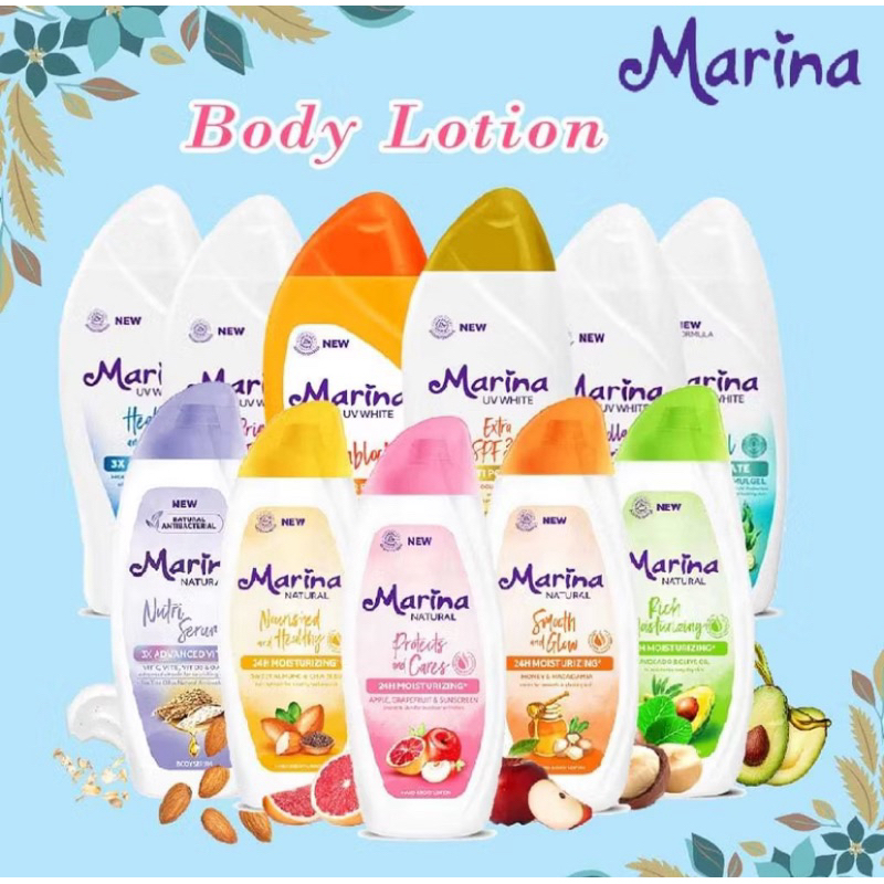 Jual Marina Hand & Body Lotion UV White - Body Serum | Merah Jingga ...