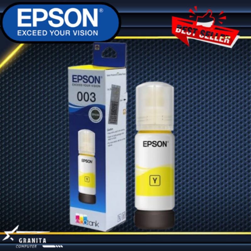 Jual Tinta Epson 003 Yellow Original For Printer L1110, L3110, L5190 ...