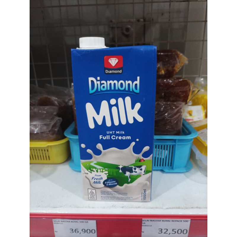 Jual Diamond Milk Susu UHT Full Cream 1000 ml | Shopee Indonesia