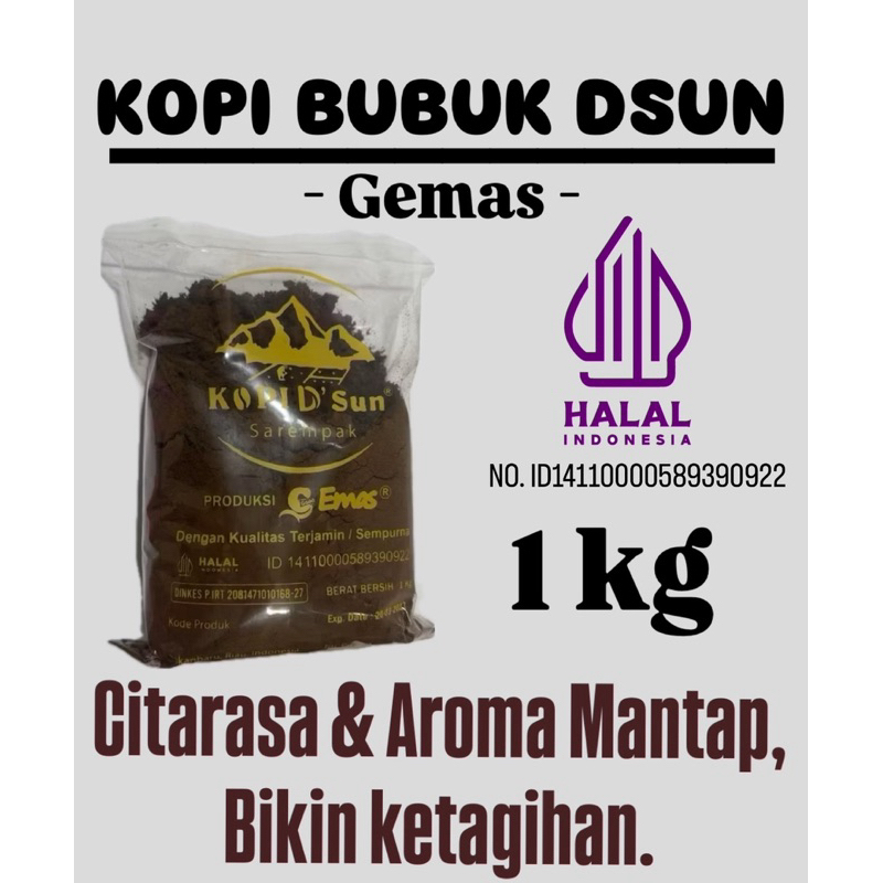 Jual Promo | KOPI BUBUK Dsun 1 KG - Gemas | KOPI BUBUK | KOPI ASLI ...
