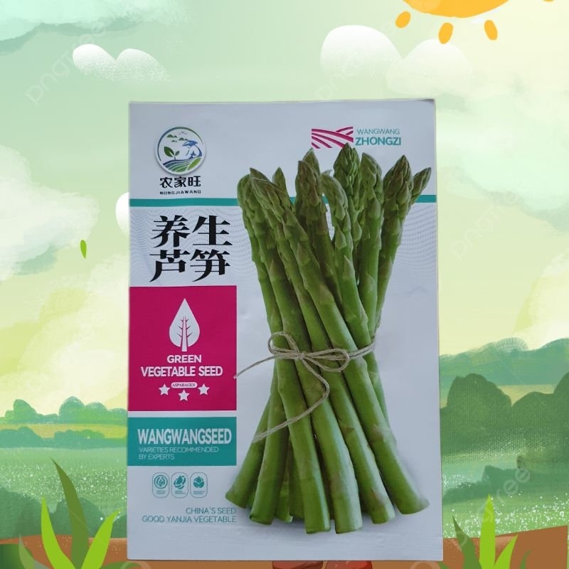 Jual 50 BUTIR BENIH ASPARAGUS HIJAU IMPORT (KEMASAN ORIGINAL) | Shopee ...