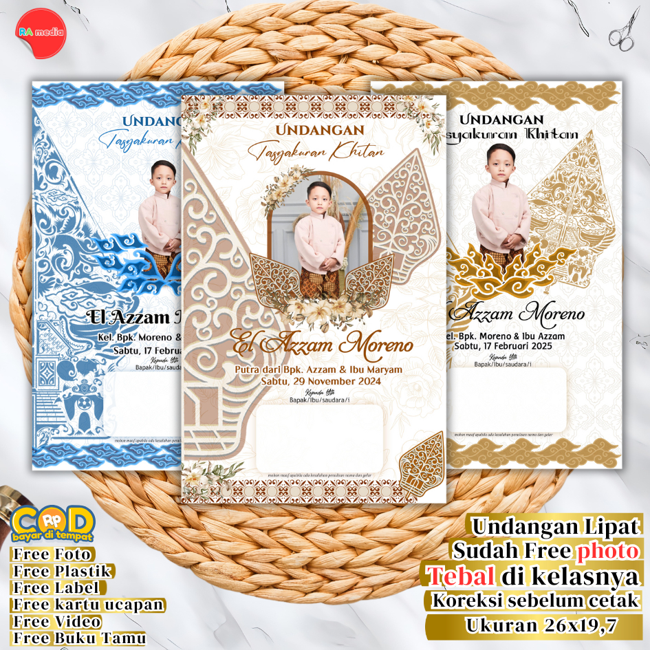 Jual undangan sunatan khitanan harga murah unik proses cepat dsgn mewah ...