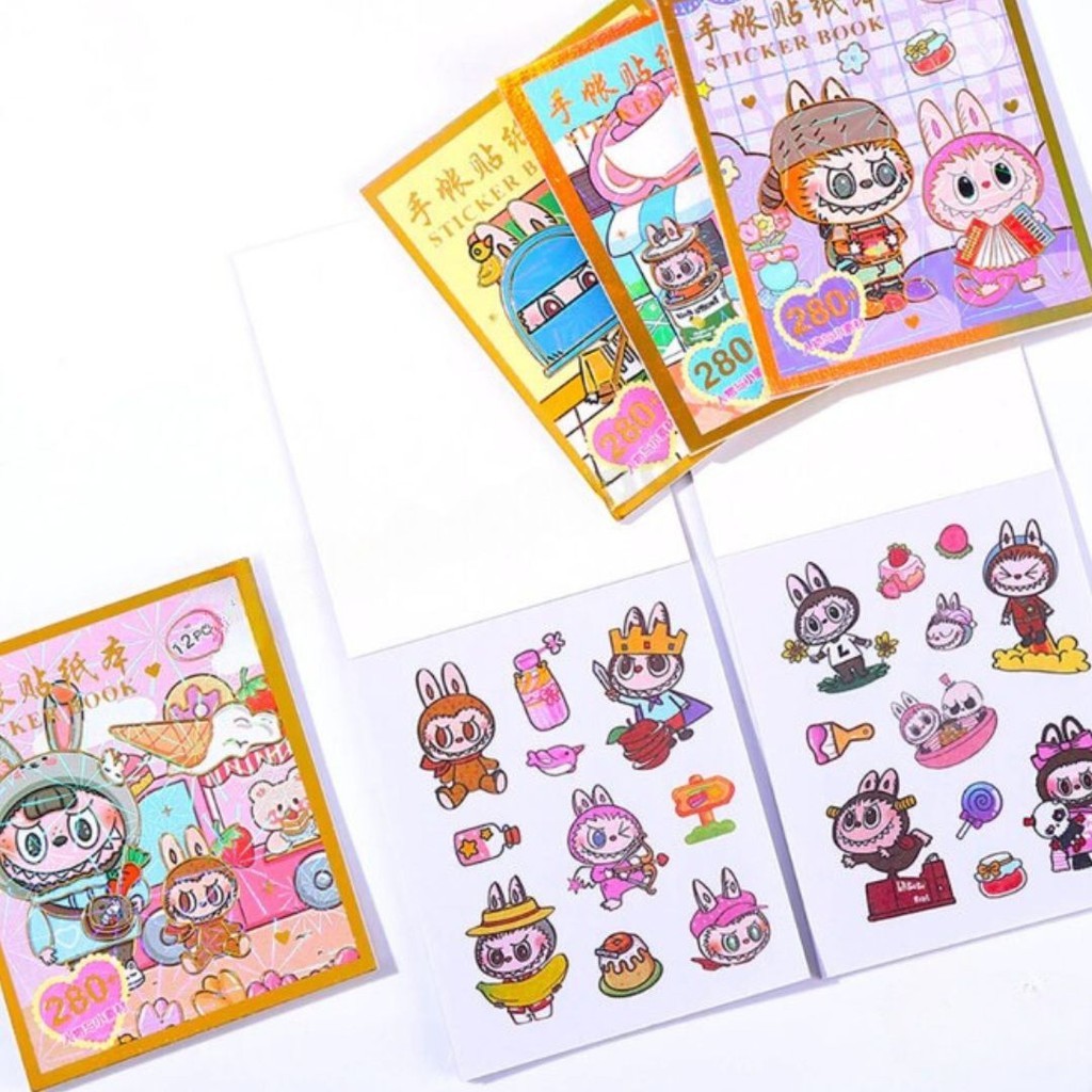 Jual Mainan Edukasi LABUBU STICKER BOOK / stiker buku karakter labubu ...