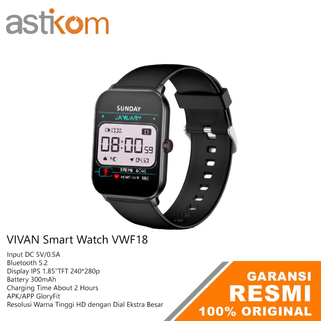 Jual VIVAN Smart Watch AI VWF18 Jam Tangan Pintar Health Monitor ...