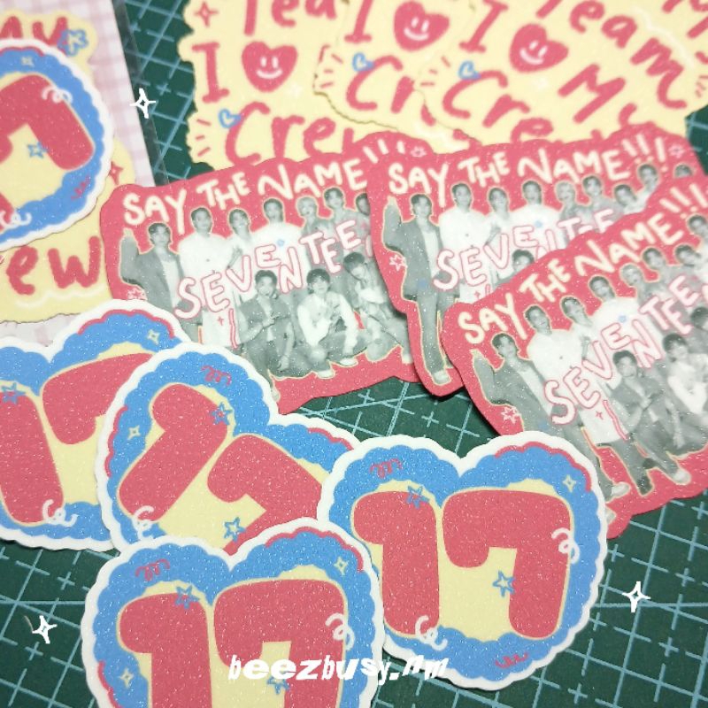 Jual Vinyl glitter sticker svt die cut - fanmade | Shopee Indonesia