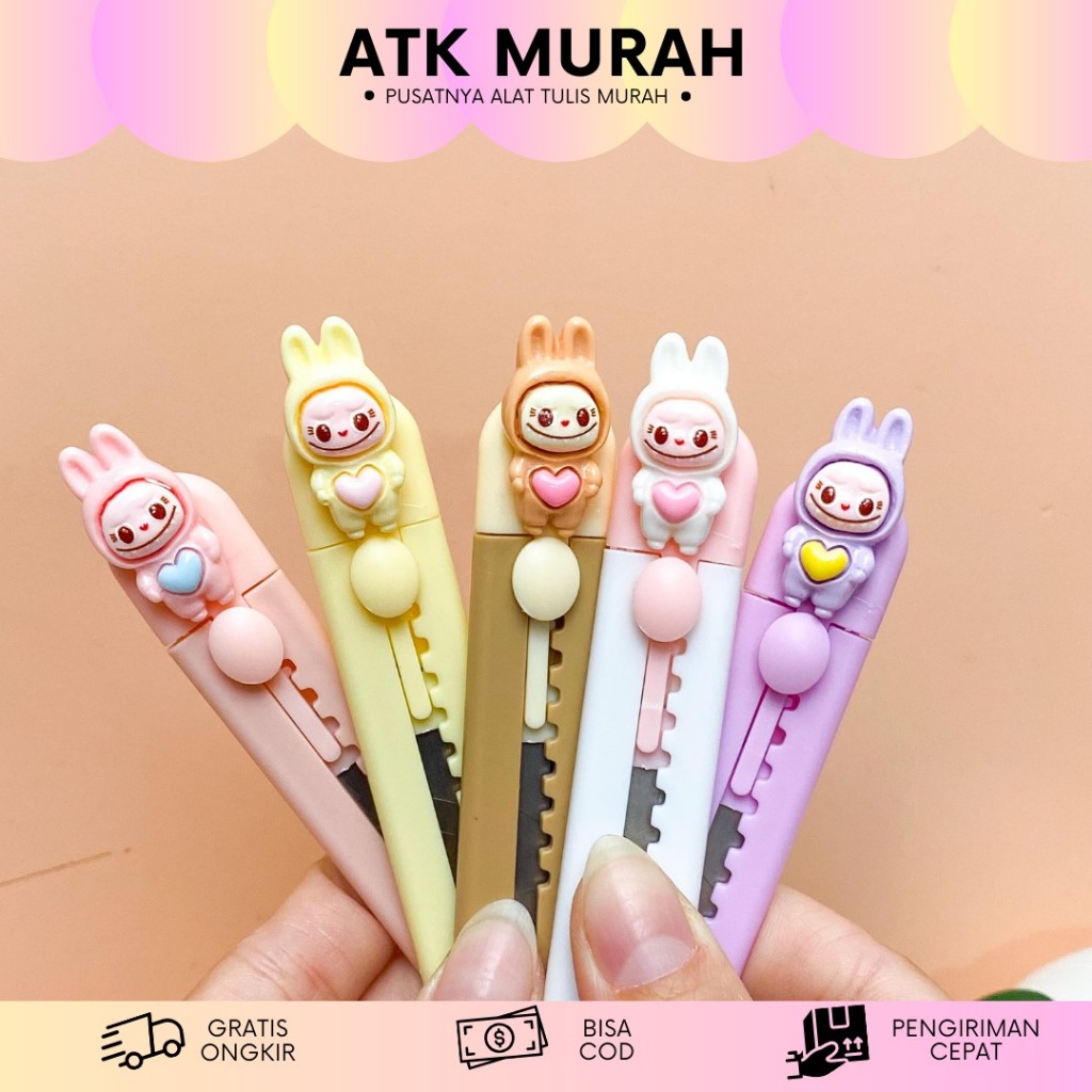 Jual CUTTER MINI PANJANG LABUBU MN-1684 CUTTER LUCU IMUT POPMART ...
