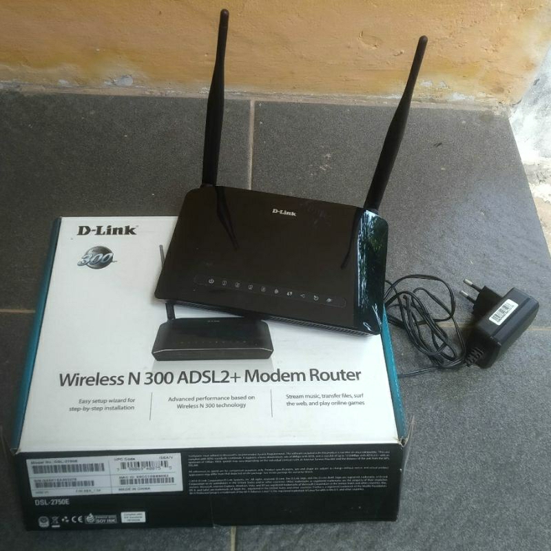 Jual D-Link DSL-2750E Wireless N300 ADSL2+ Modem Router | Shopee Indonesia