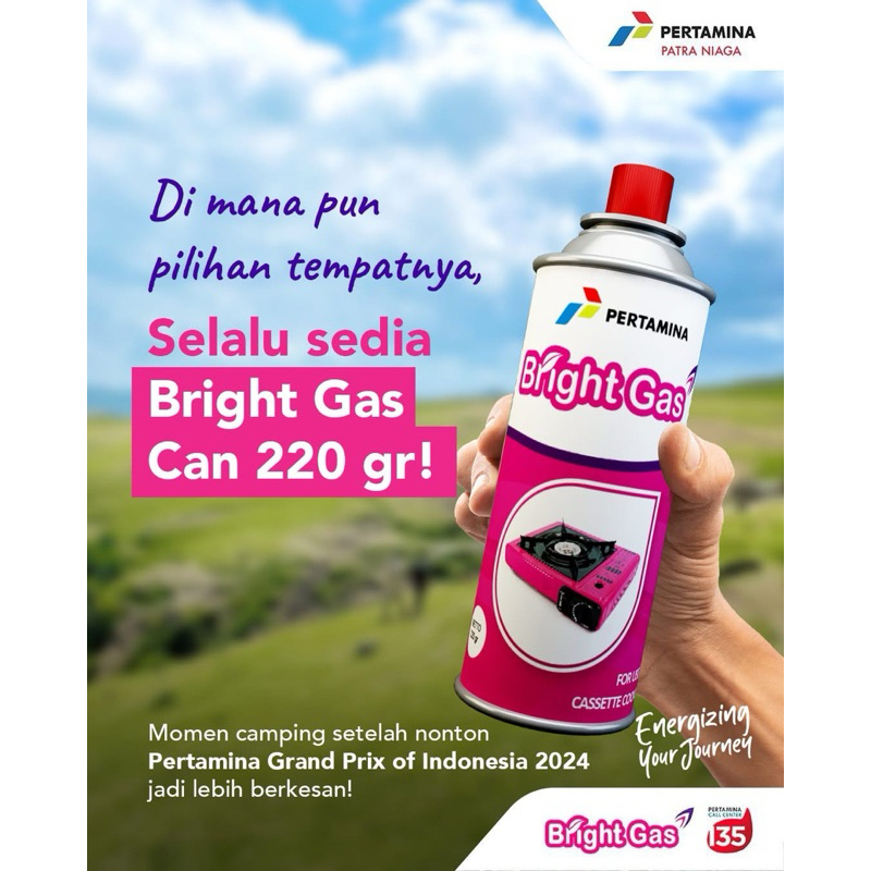 Jual bright gas kaleng , gas kaleng portable gas camping | Shopee Indonesia