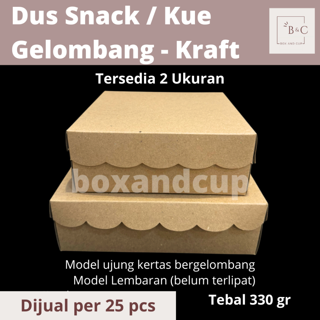 Jual Dus Kue / Dos Snack Lipat / Box Rakitan Kraft Craft Polos Cokelat ...
