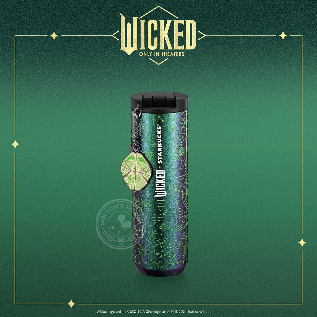 Jual Starbucks Wicked Tumbler Elphaba Thropp with Grimmerie Charm 16oz ...