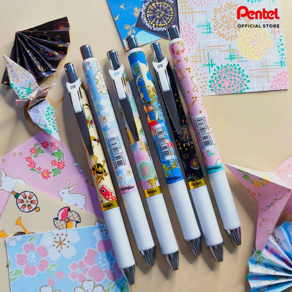 Jual Pulpen Energel Yuzem 3rd Motif Terbaru Pena Tinta Biru (blue ink 0 ...