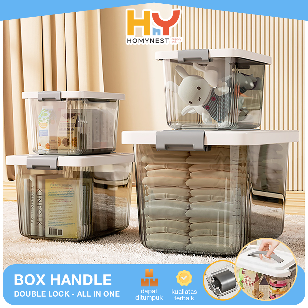 Jual HOMYNSEST Storage Container Box Plastik Besar Kotak Penyimpanan ...