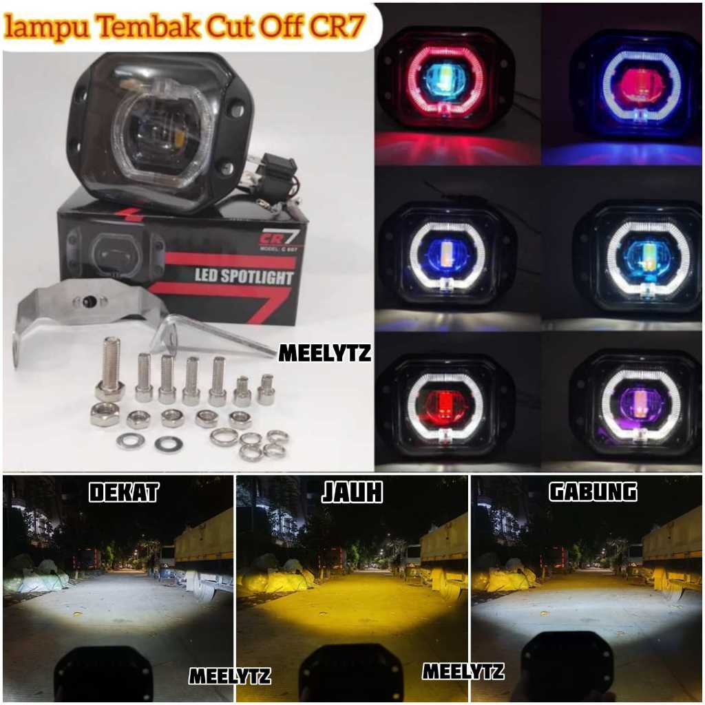 Jual Lampu tembak Biled cut off KLX CRF Universal Original Cr7 C607 ...