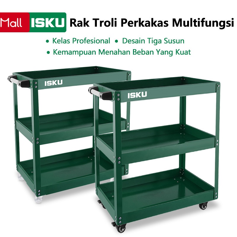 Jual ISKU Troli Bengkel Rak 3 Susun Trolly Trolley | Shopee Indonesia
