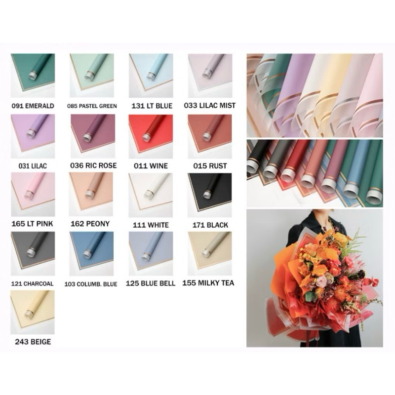 Jual [5 lembar] KERTAS FLOWER WRAPPING CELLOPHANE ECER KERTAS BUKET ...